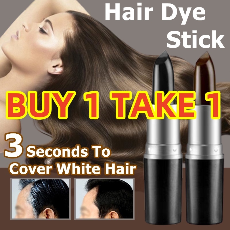 【BUY 1 TAKE 1】Organic Hair Color Stick Pure Plant Hair Dye Stick Hair ...