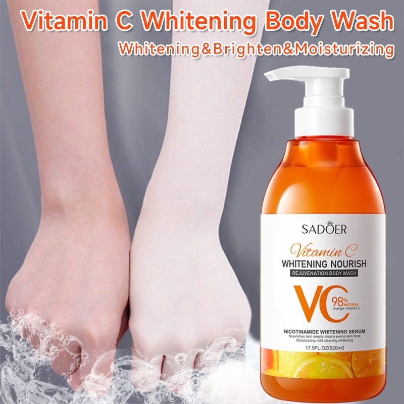 520G Vitamin C Whitening Body Wash Moisturizing Refreshing Lasting Fragrance Whitening Shower ...