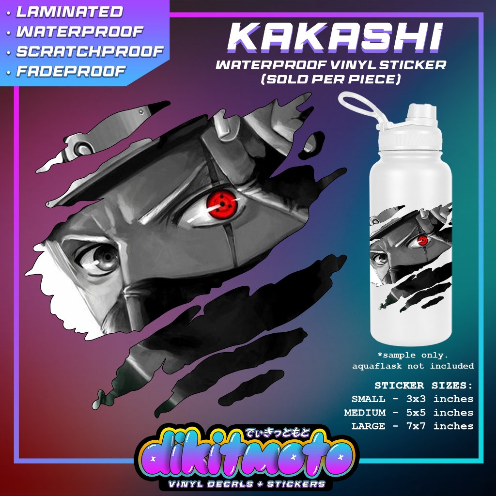 [dikitmoto] Kakashi Hatake #1 Scratch Sticker Waterproof Vinyl Sticker ...