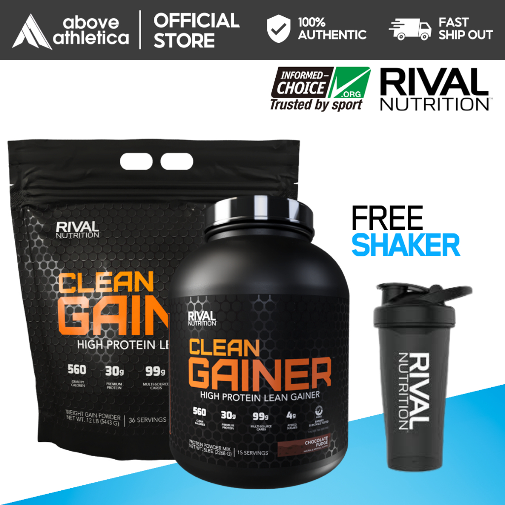 Rival Whey Nutrition Clean Gainer High Protein Powder 5lbs 15 Servings