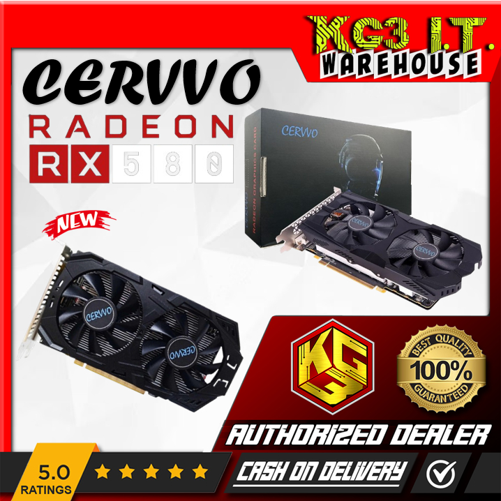 CERVVO AMD Radeon RX580 8Gb DDR5 Graphics GPU Video Card / Ramsta 580 ...