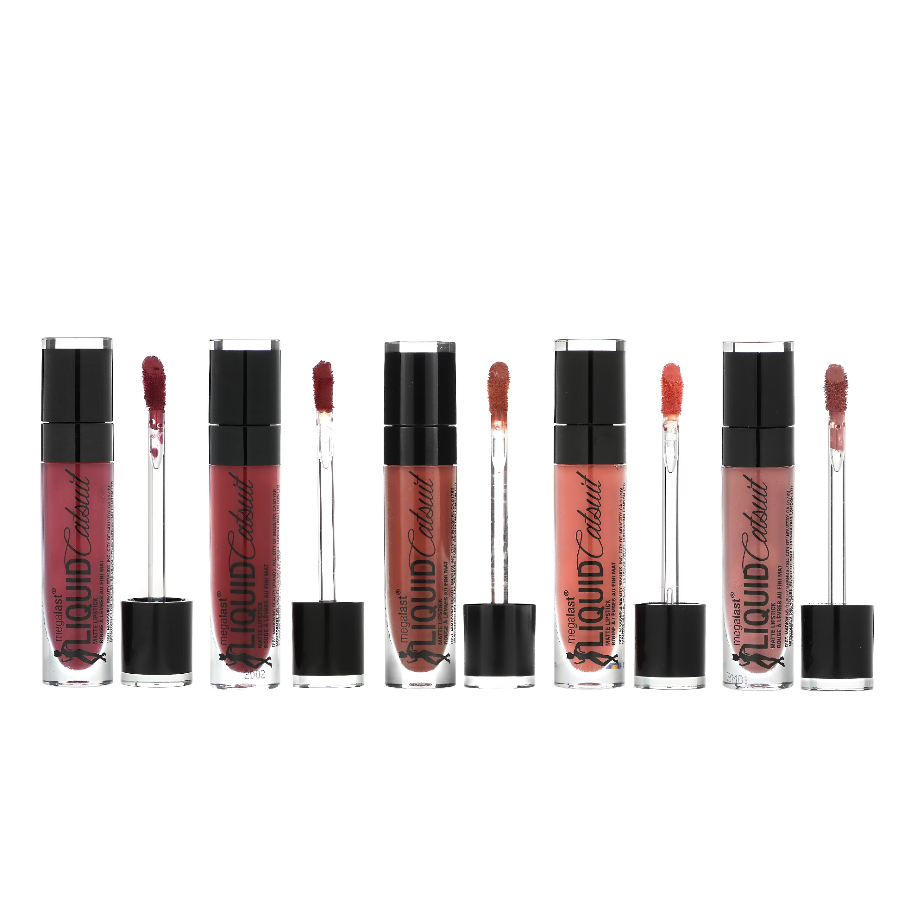 wet n wild, MegaLast, Liquid Catsuit, Matte Lipstick, 921B Nudist Peach / 924B Rebel Rose ...