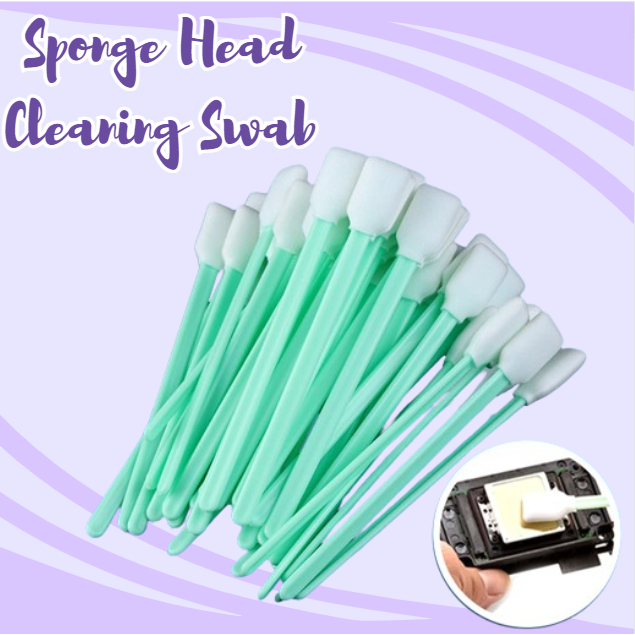 50Pcs Sponge Head Cleaning Cleaner Swab for All Large Format and Inkjet ...