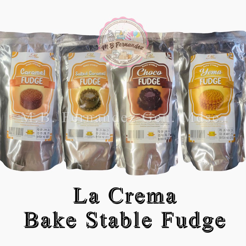La Crema Fudge 1kg / Caramel / Yema / Chocolate / Salted Caramel ...