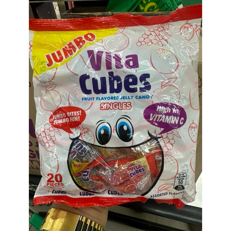 Vita Cubes Fruit Flavored Jelly Candy Singles 90g x 20pcs | Shopee ...