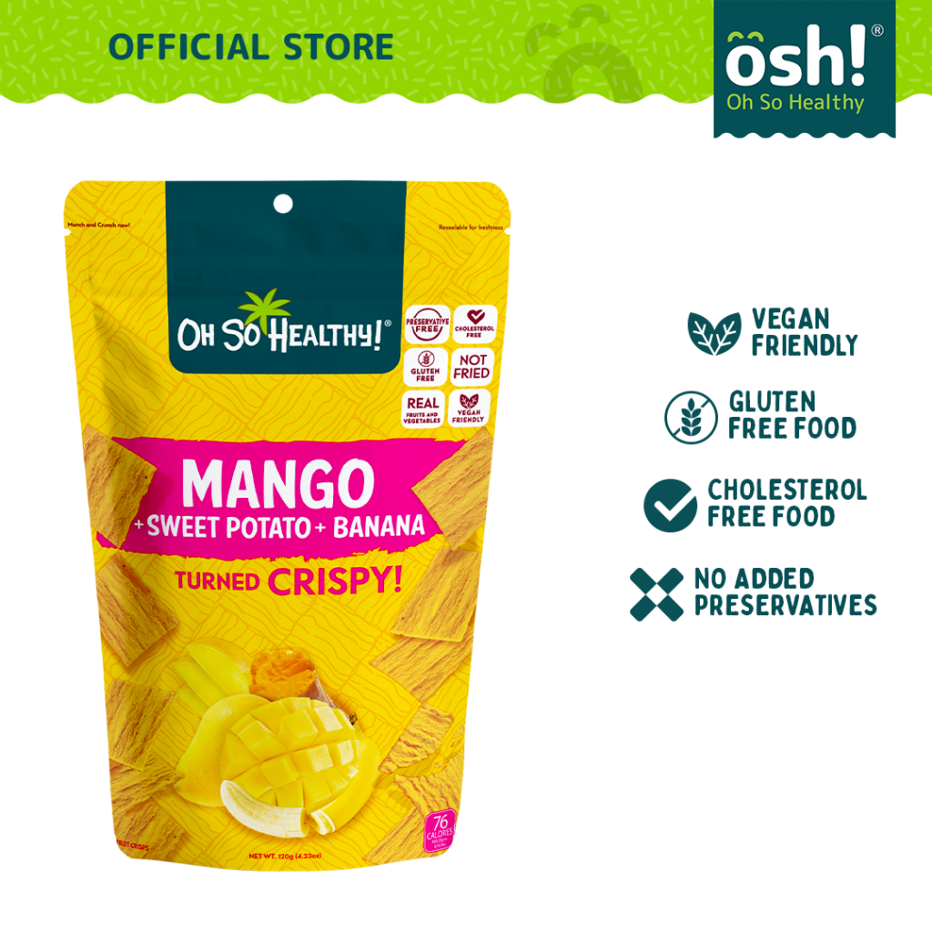 OSH! Mango Sweet Potato Banana Fruit Crisps 120g | Shopee Philippines