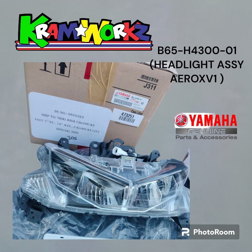 HEADLIGHT ASSY AEROX V1 (B65-H4300-01) | Shopee Philippines