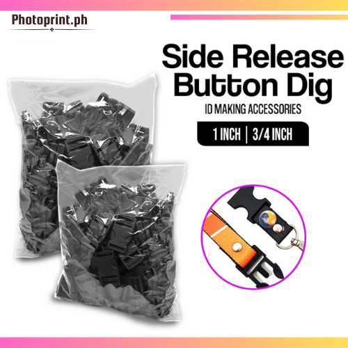 Side Release Button Dig 1 Inch & 3/4 Inch - 100pcs per pack | Shopee ...