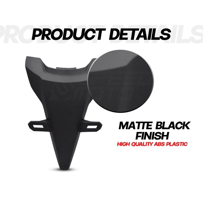 FRONT PANEL BRACKET WITH PLATE HOLDER CARBON / MATTE BLACK HONDA CLICK ...
