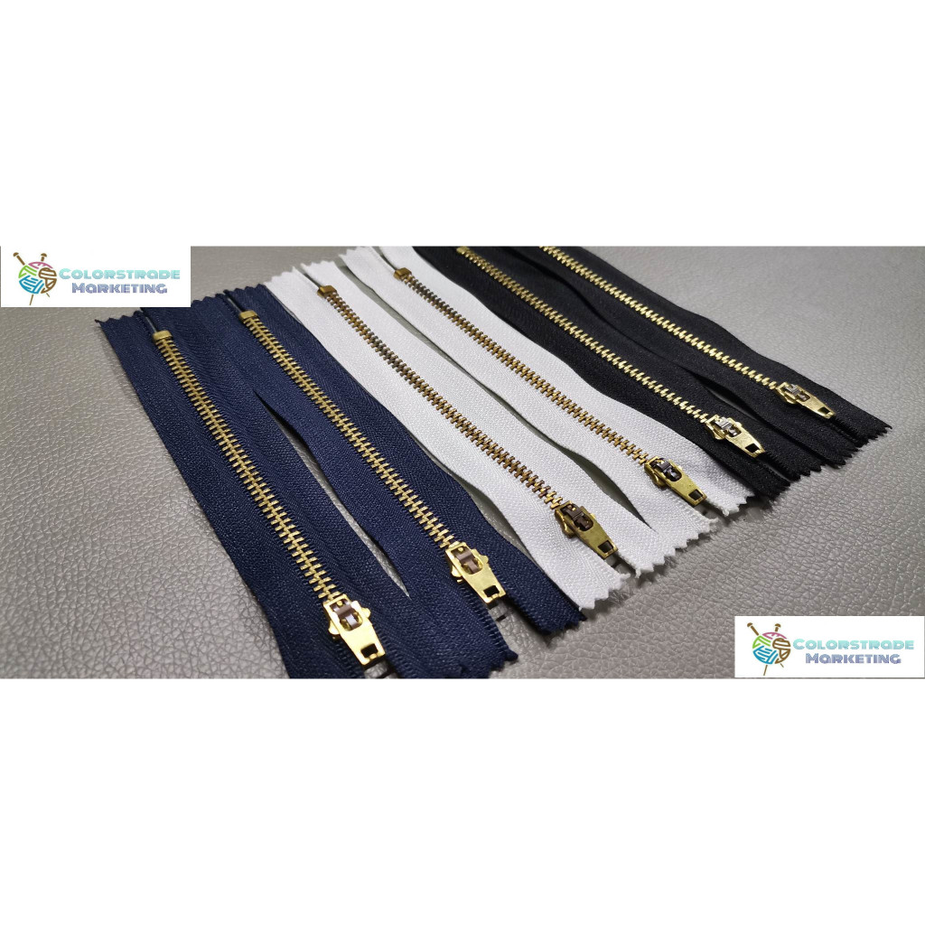 Brass Zipper 5 Inches Semi Auto-Lock Slider Sold as per Piece | Shopee ...