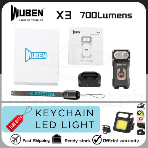 Wuben X3 EDC Flashlight 700 Lumens Rotating Head Wireless Charging ...