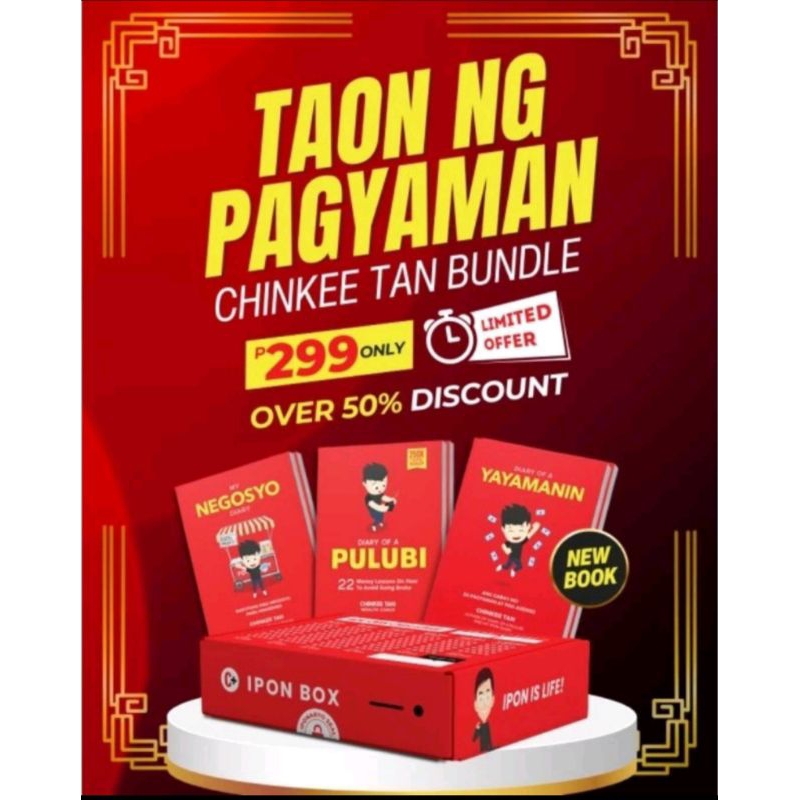 Chinkee Tan Bundle NEGOSYO/PULUBI/New Yayamanin Diary Books +Ipon Box (Taon ng Pagyaman ...