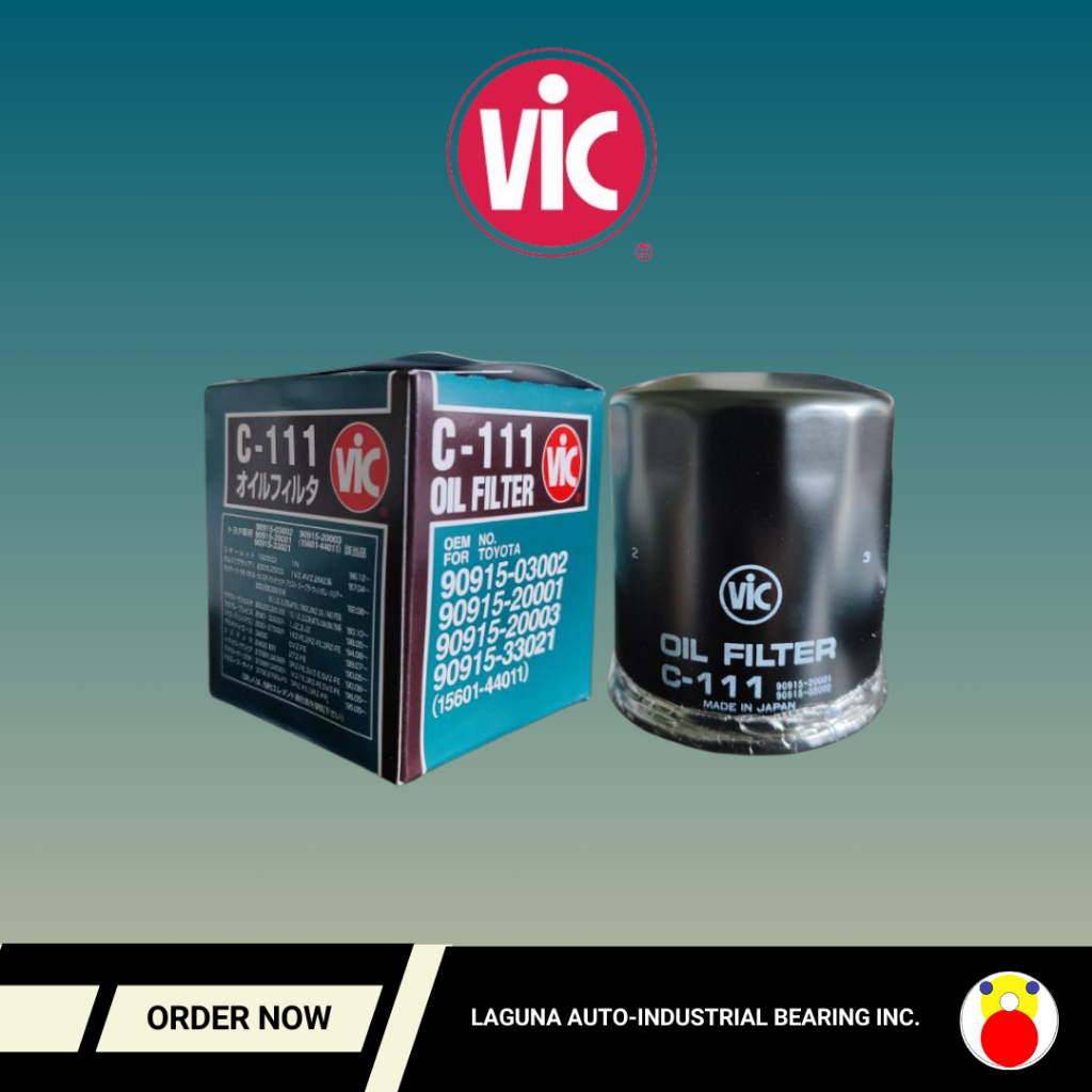 VIC Oil Filter C-111 for Toyota Innova, Fortuner, Hilux, Hiace | Shopee ...