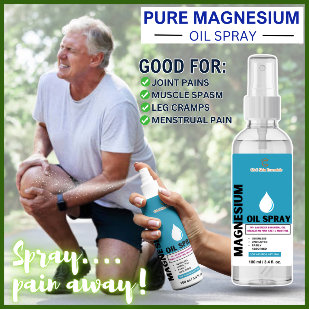 Pure Magnesium Oil Spray with Lavender Essential Oil, Himalayan Pink ...