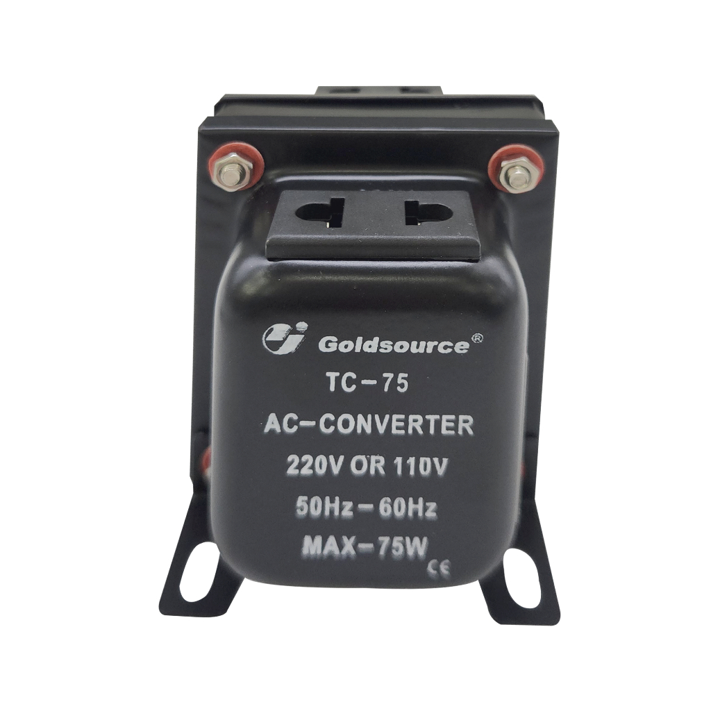 GOLDSOURCE TRANSFORMER STEP UP/DOWN WITH FUSE WITH UNIVERSAL OUTLET 220VAC TO 110VAC OR 110VAC ...