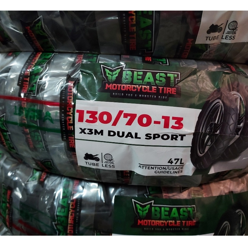 BEAST MOTORCYCLE TIRE X3M DUAL SPORT TUBELESS (ER025A) | Shopee Philippines