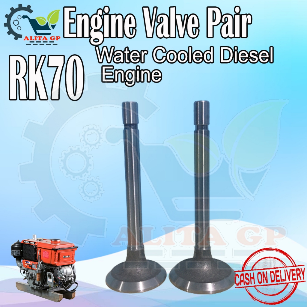 Engine Valve Intake / Exhaust (PAIR) Kubota RK50 RK60 RK70 Water Cooled ...