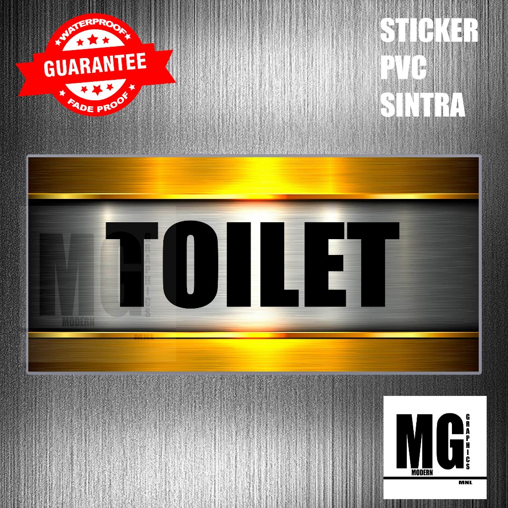 Modern Gold/Chrome Toilet Sign Men & Women Door Sign for Hotel Office ...