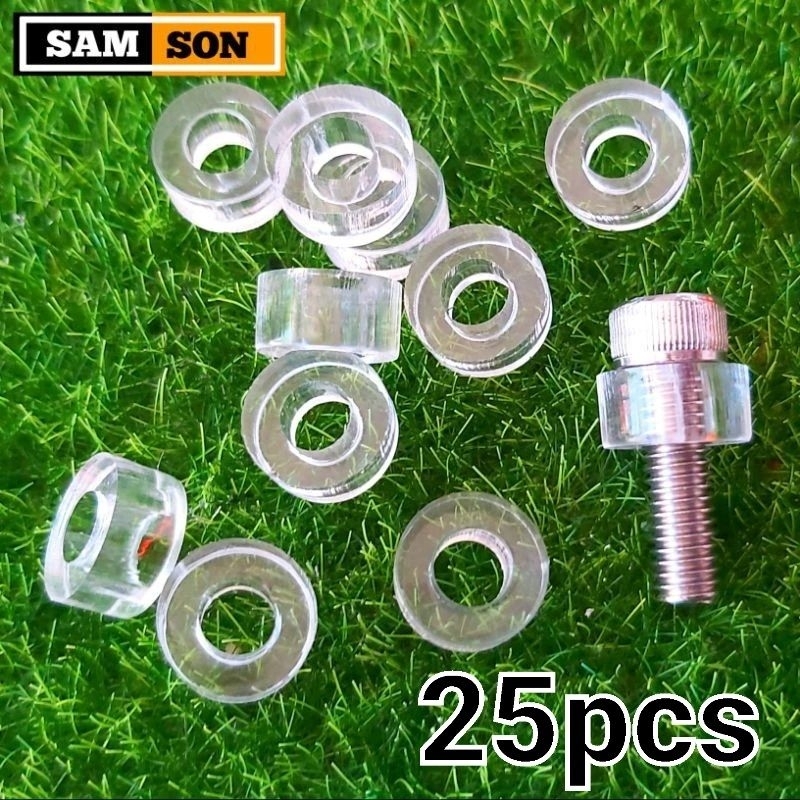 25pcs Windshield Visor Spacer M6 6mm thickness Acrylic Visor Clear ...