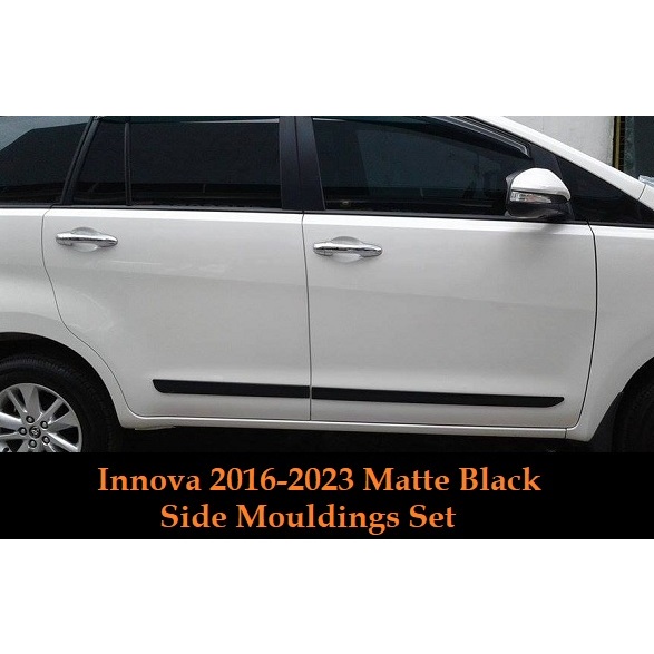 Toyota Innova 2016 to 2023 Matte Black and Chrome Side Mouldings ...