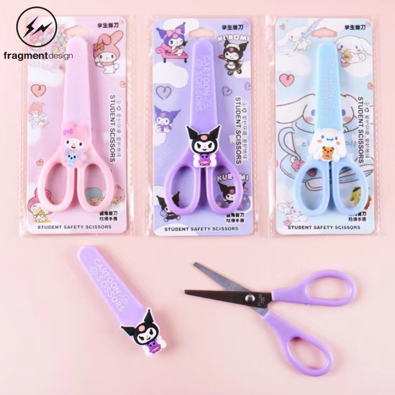Sanrio Cartoon Kids Scissors Student Hand Scissors Cute Kuromi Silicone ...