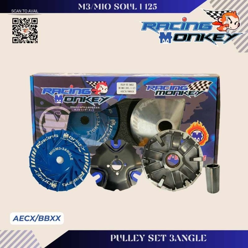 RACING MONKEY PULLEY SET 3 ANGLE FOR M3 MIO SOUL I 125 | Shopee Philippines