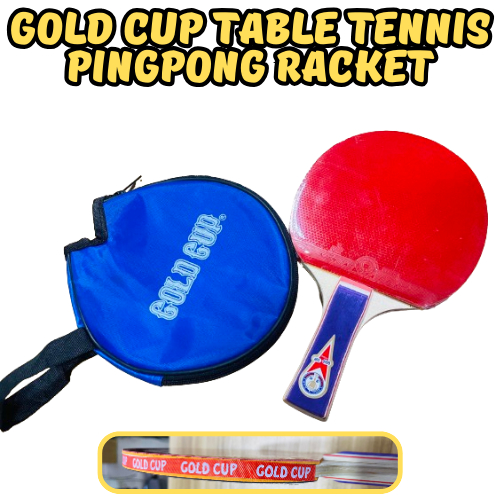 GOLD CUP TABLE TENNIS PINGPONG RACKET WITH HALF COVER(1PIECE) | Shopee ...