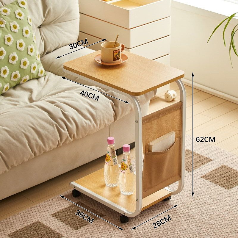 Movable Sofa Side Table Computer Table Coffee Table with wheels ...