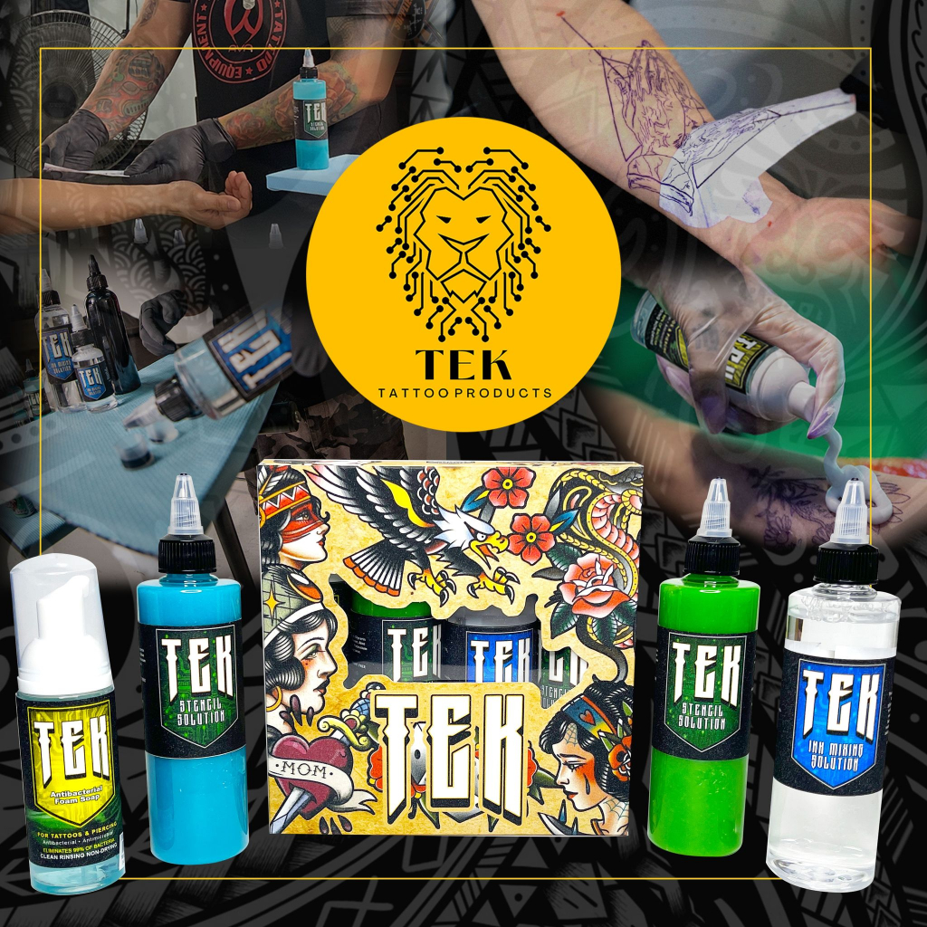 TEK Products Tattoo Kit Ink Stencil Solution & Foam Soap, Sten. Remover ...