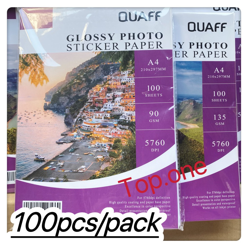 100sheets/pack photo sticker paper A4/Glossy | Shopee Philippines