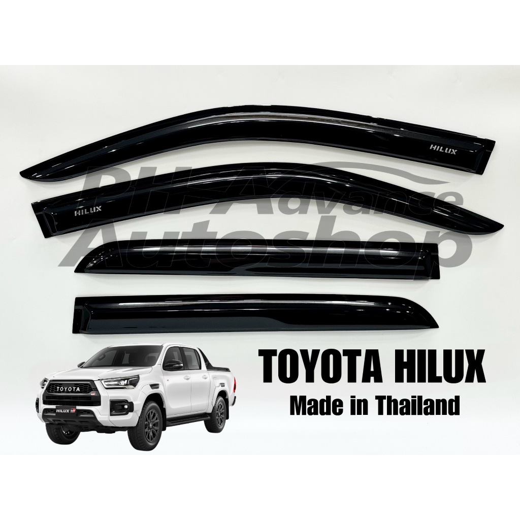 Window Door Visor Toyota Hilux 2016-2024 Rain Visor Sunvisor Car ...