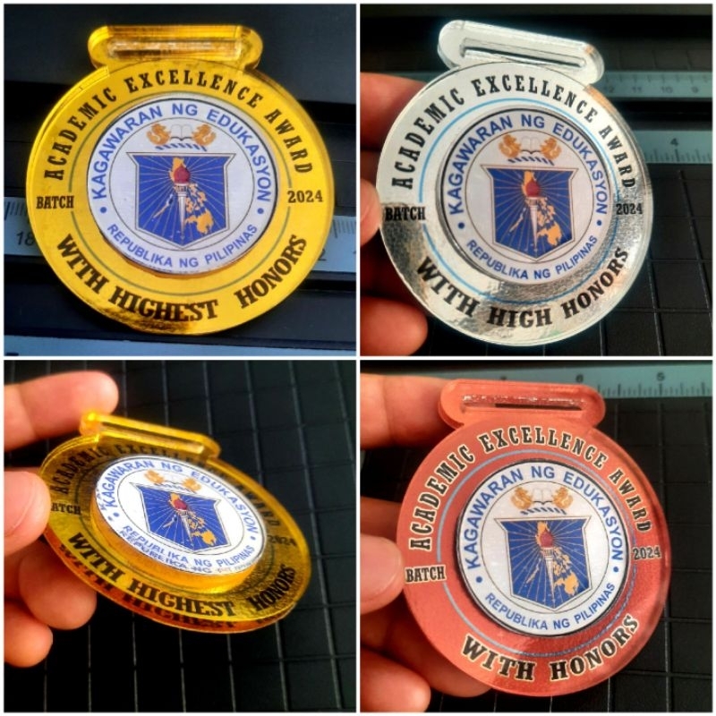 Customized Medals for graduation with Lace double layer | Shopee ...