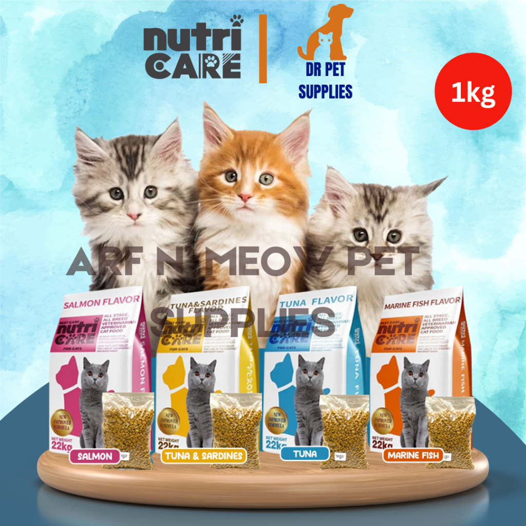 1kg Nutri Care Nutricare All Stages Organic Cat Dry Salmon Tuna Food Aozi Cat DR Pet Supplies ...
