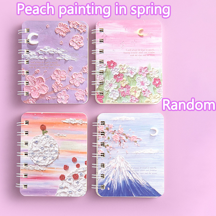 mini diary book diary A7 Cute Mini Spiral Notebook Cartoon Diary ...