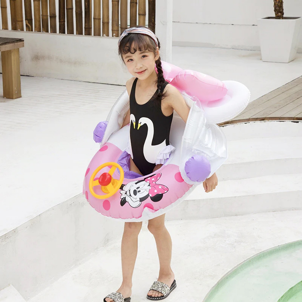 Summer Swimming Floater Mickey and Minnie Boat Design with Canopy ...