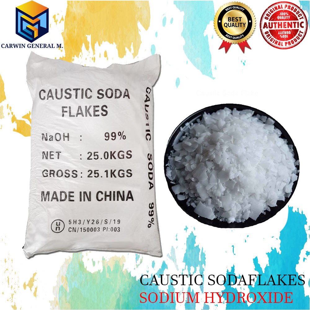 Caustic Soda Flakes Sodium Hydroxide 25kg | Shopee Philippines