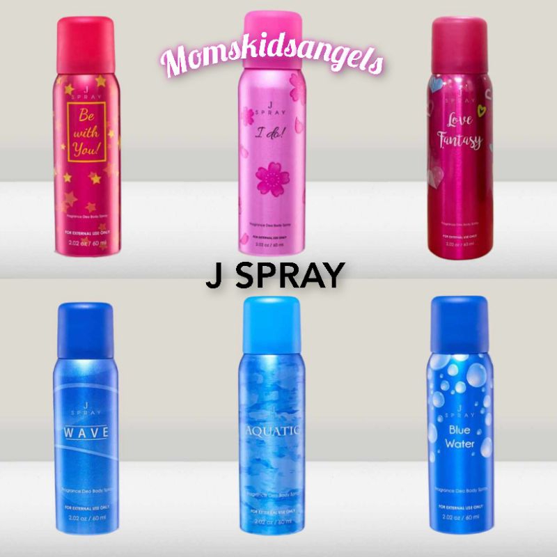 J Spray Deo Body Spray I do, Love Fantasy, Be with you, Aquatic, Wave ...