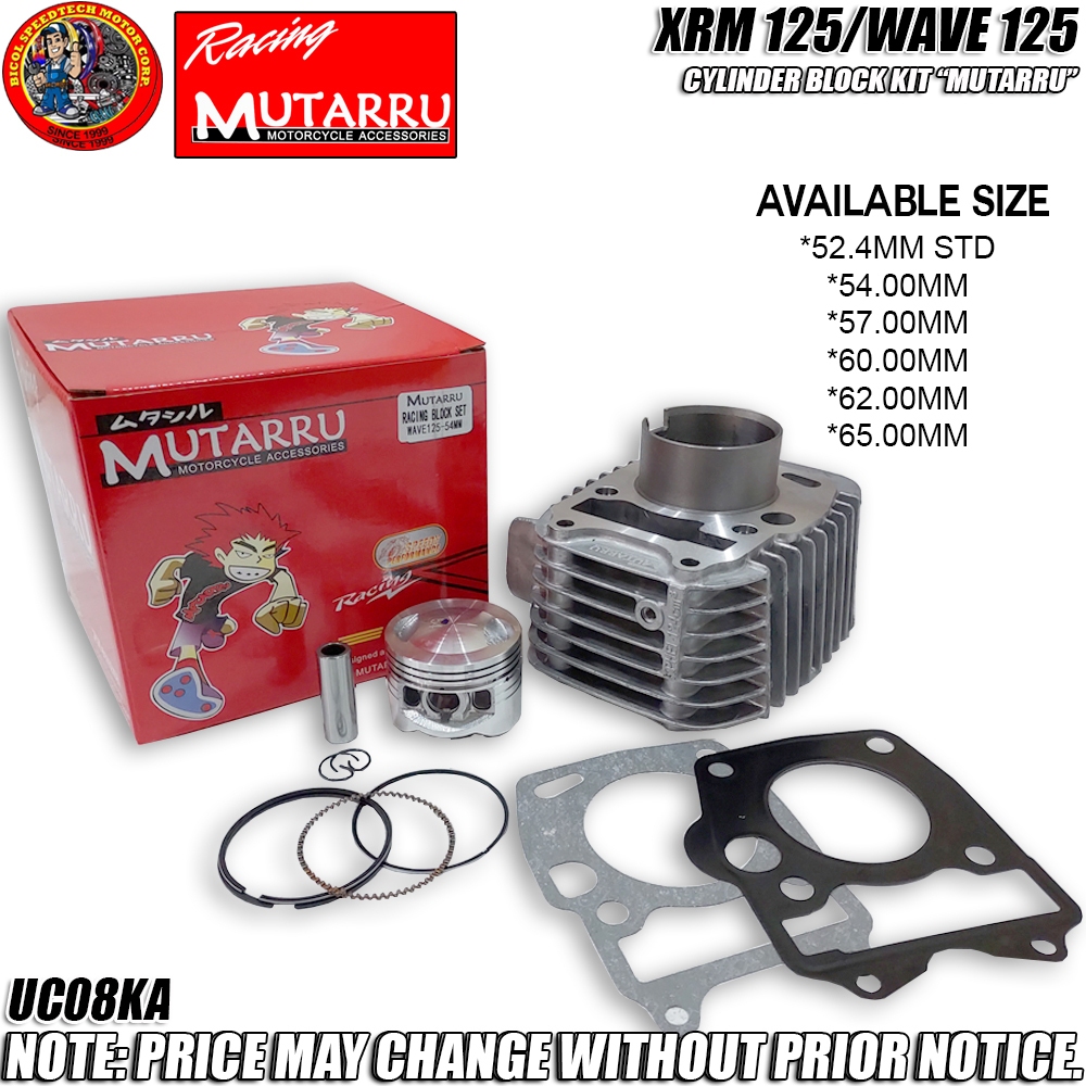 XRM 125/WAVE 125 CYLINDER BLOCK KIT "MUTARRU"(UC08KA) | Shopee Philippines