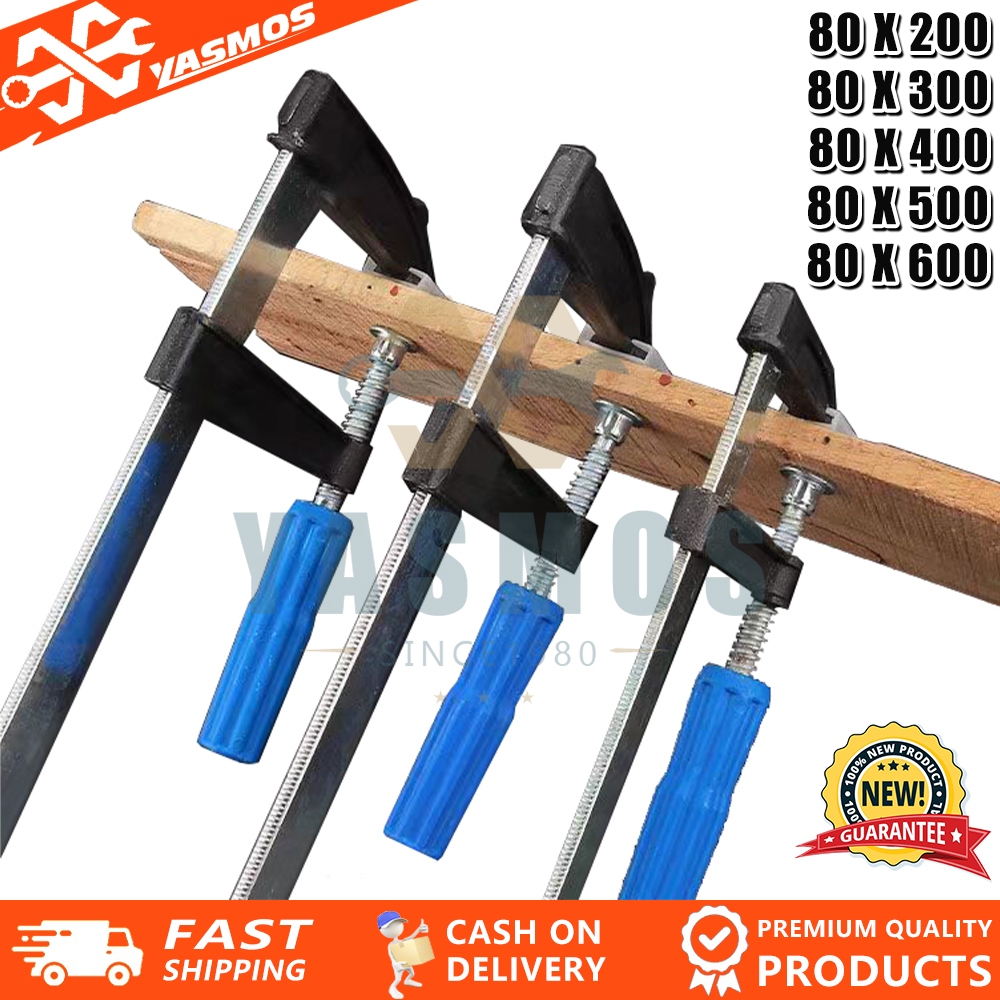 Yasmos Heavy duty F Type Clamp For Woodworking Clip Clamp 20cm 30cm ...