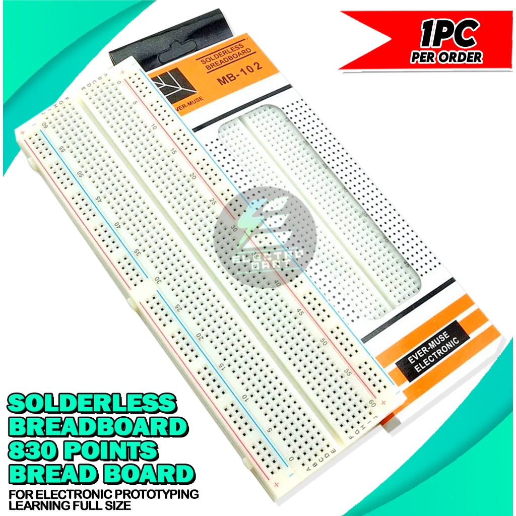 Solderless Breadboard 830 Points Bread Board for Electronic Prototyping ...