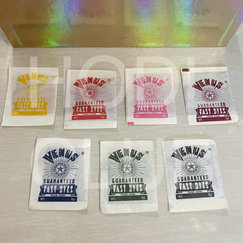 Venus fast tie dye DIY jubos 2g sachet rainbow colors | Shopee Philippines