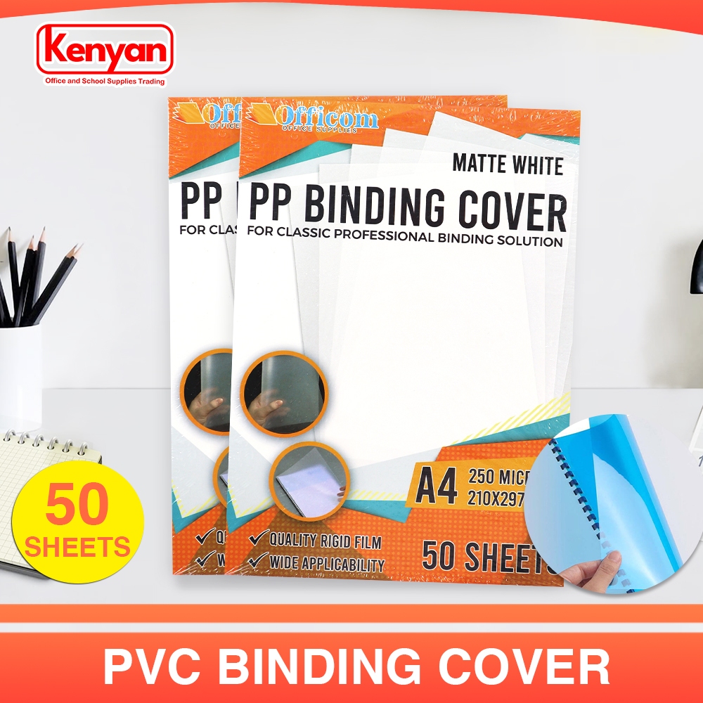 50Sheets A4 Frosted Binding Cover Matte 250micron High Quality PP ...