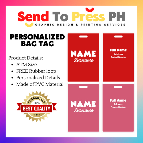 Personalized Bag Tag / Luggage Tag with Ready Made Design - MINIMALIST ...