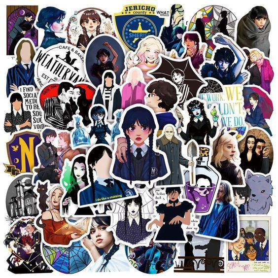 50pcs Wednesday Sticker Pack | Shopee Philippines