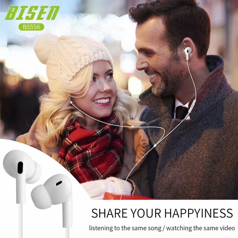 BISEN BS-558 3.5mm gaming headset plug-in multifunctional bass earbud ...
