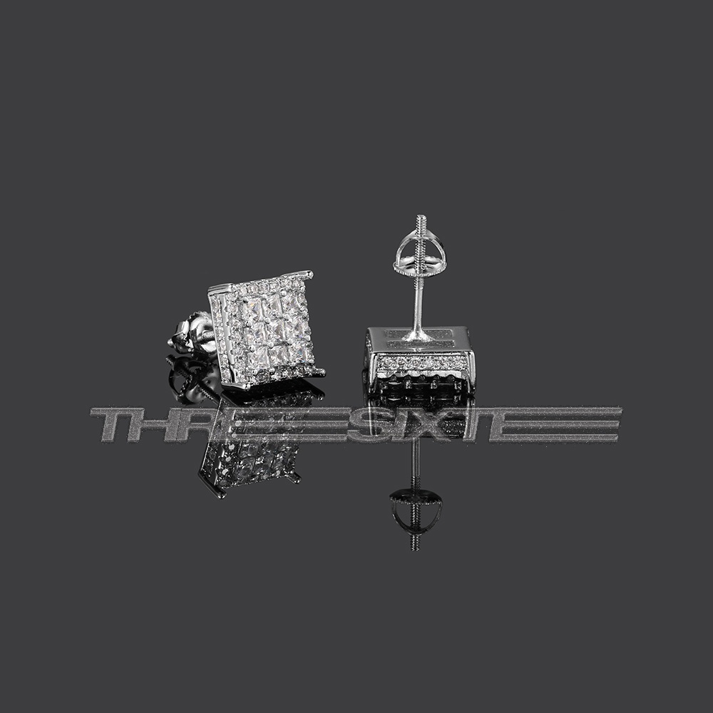 Y2K Jazzed Iced Bling Stud Earrings 10MM | Shopee Philippines