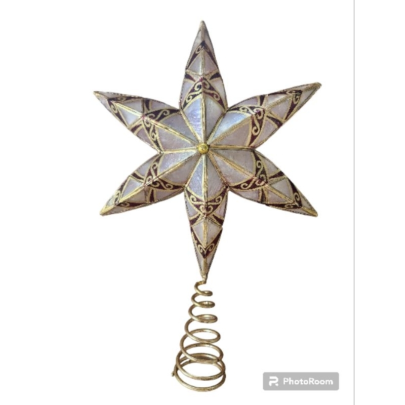 Capiz Christmas Multi Pointed Star Tree Topper | Shopee Philippines
