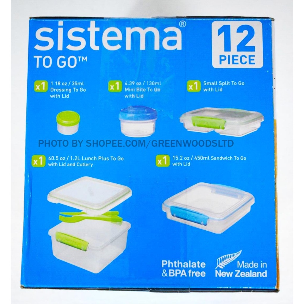 Sistema To Go Food Container 12pc Set 5 Containers from New Zealand ...