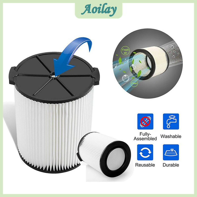 Ridgid VF4000 HEPA Filter Replacement 1-layer Standard Wet/Dry Vac ...