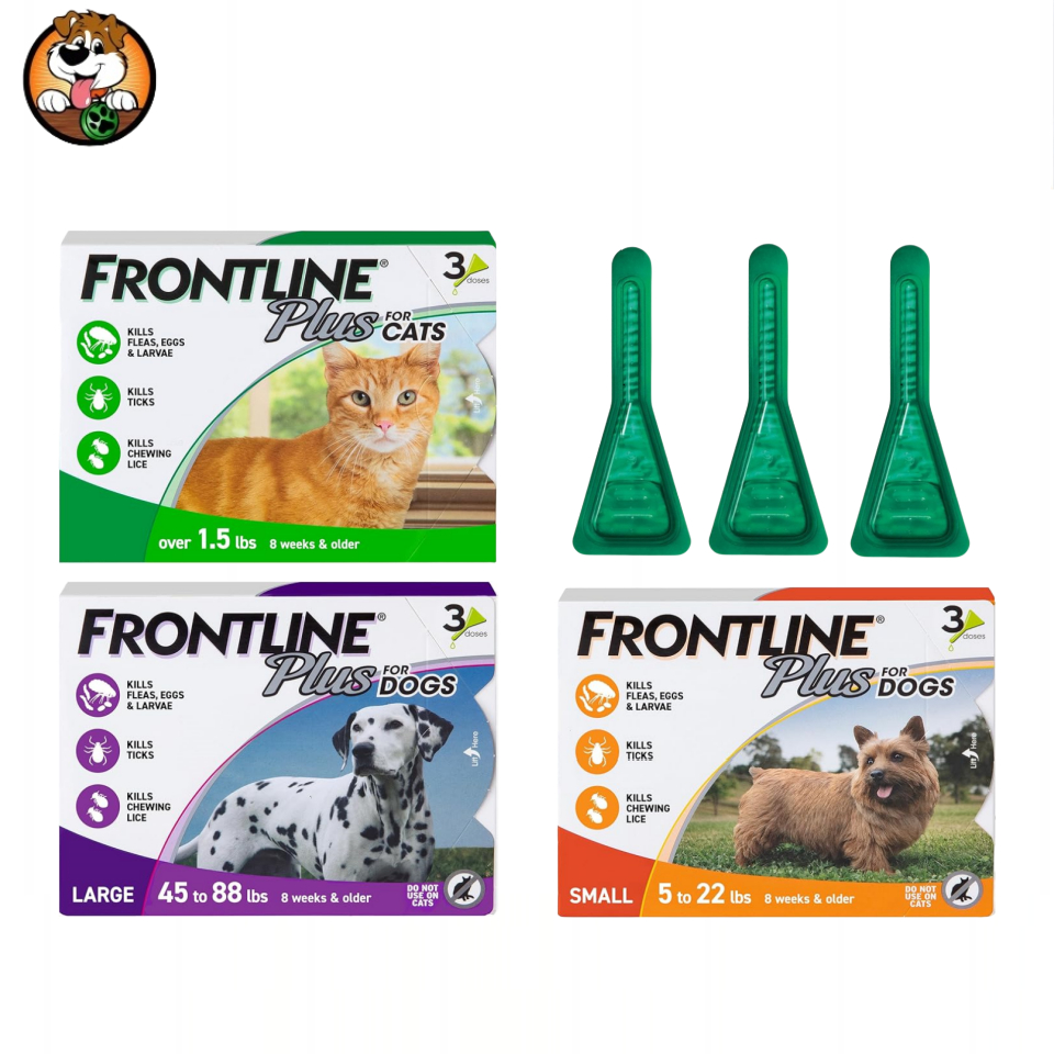 FRONTLINE Plus Anti Ticks and Fleas Control for Dogs and Cats 3 ...